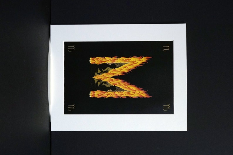 Erte 1982 Letter M ALPHABET SERIES Fire Twins Girls - Etsy