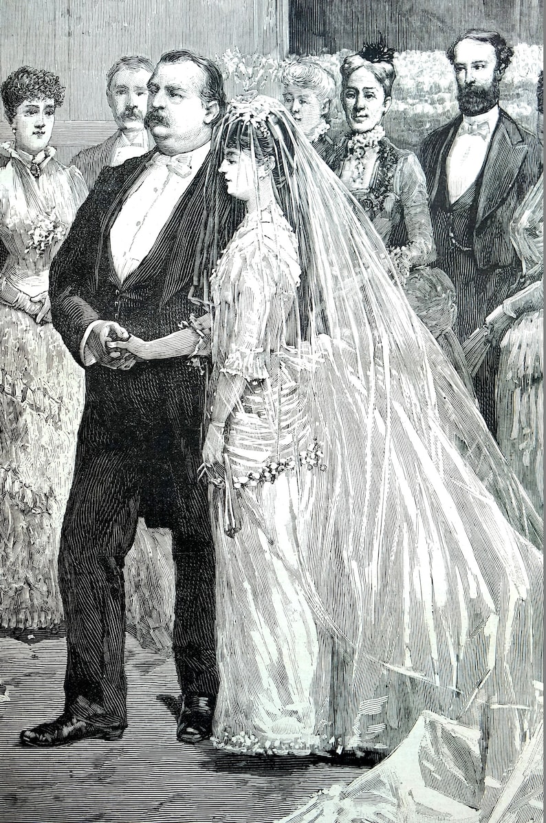 President Grover CLEVELAND WEDDING MARRIAGE 1886 Francis - Etsy