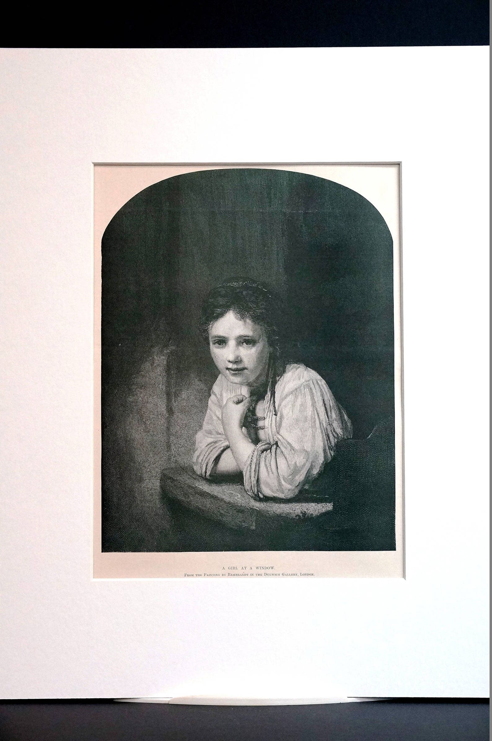Rembrandt 1895 Sweet GIRL at a WINDOW Pretty Young Girl Child ...