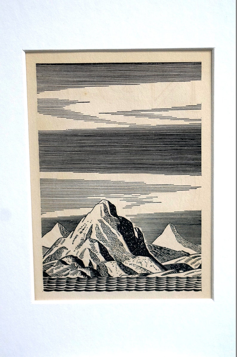 Rockwell Kent 1930 MOUNTAINS ROCKS at SEA Seascape Mountain - Etsy
