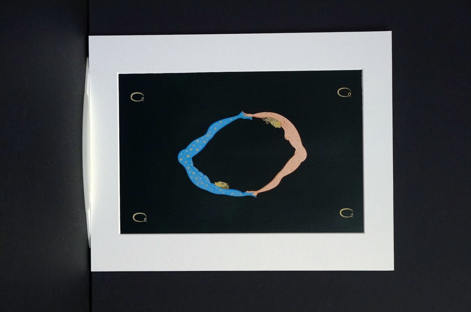 Erte 1982 - Letter O - ALPHABET SERIES - Gymnastics Acrobatics Acrobats ...