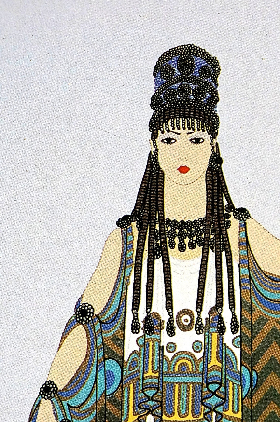 Erte Matted Print 1982 HERA GREEK Goddess Mythology Wife - Etsy