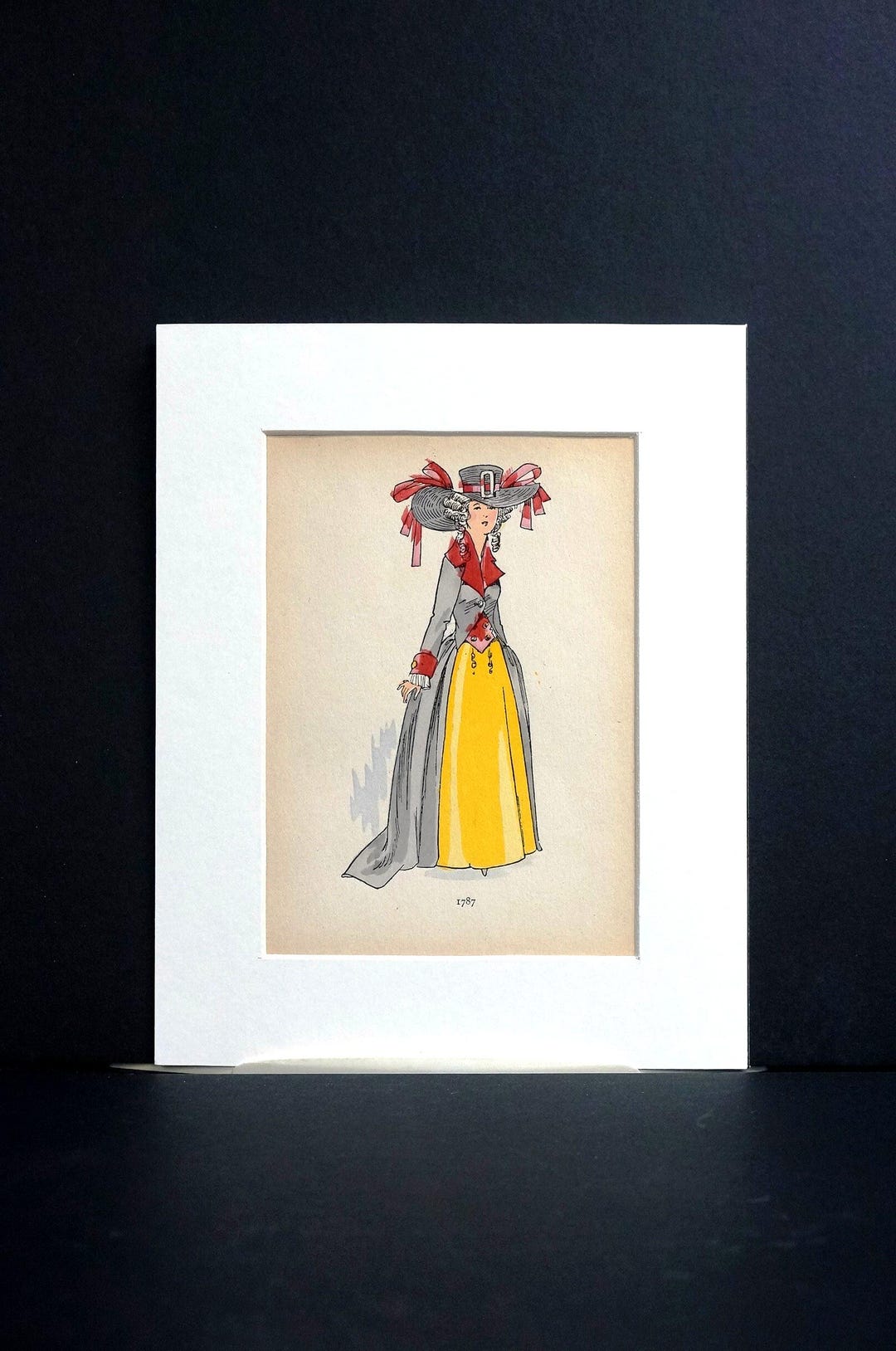 18th Century POCHOIR FASHION PLATE - Ladies Fashions 1775-1795 From La ...