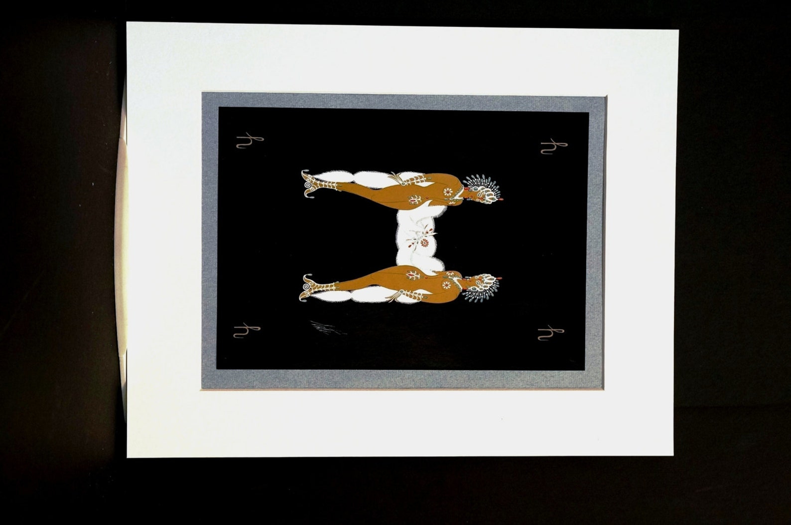 Erte 1972 Alphabet Series H INDIAN PRINCESS with Long | Etsy