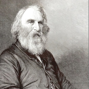 Henry W. Longfellow Portrait 1882 AMERICAN FIRESIDE POET Paul Revere ...