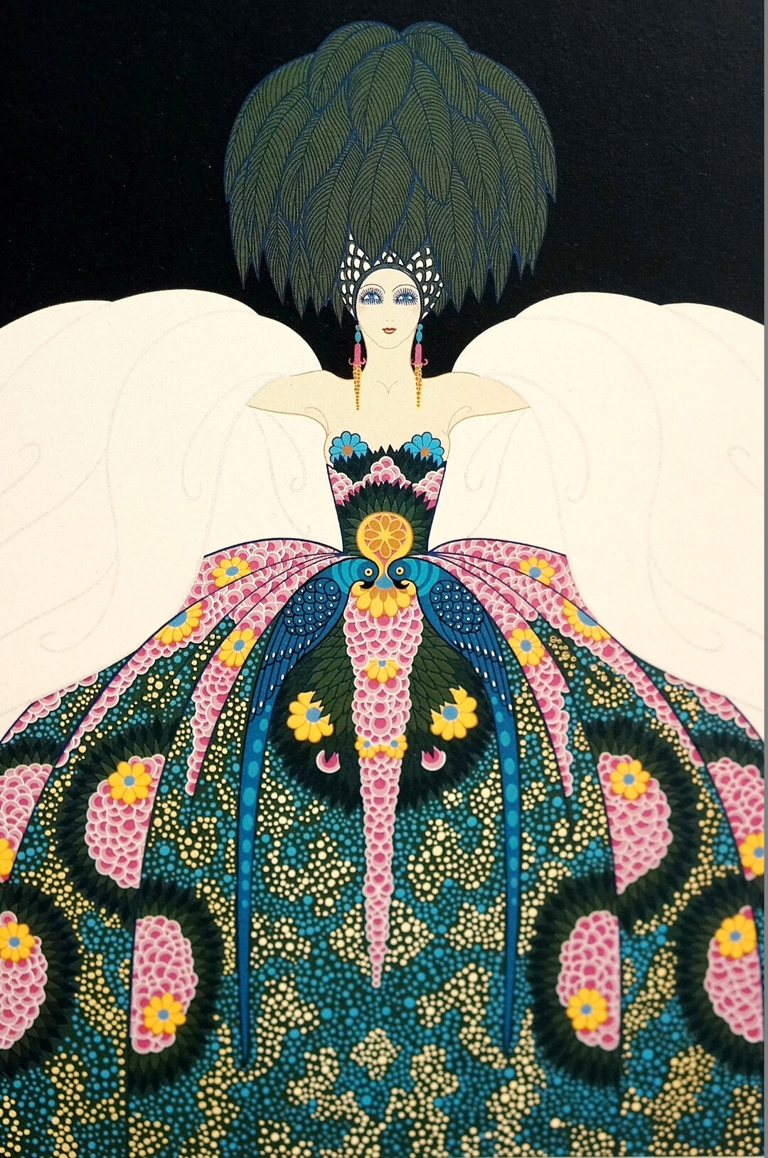 Erte Print 1987 - COPACABANA NIGHTCLUB Night Club Dancer Ball Gown ...