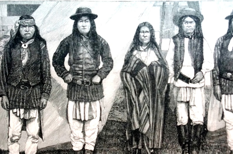 San Antonio Texas APACHE INDIANS SQUAWS Captive Apaches 1886 - Etsy