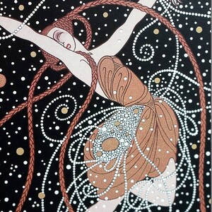 Erte Matted Print 1987 BALLET DANCER ONDEE Rain Shower Ballerina ...