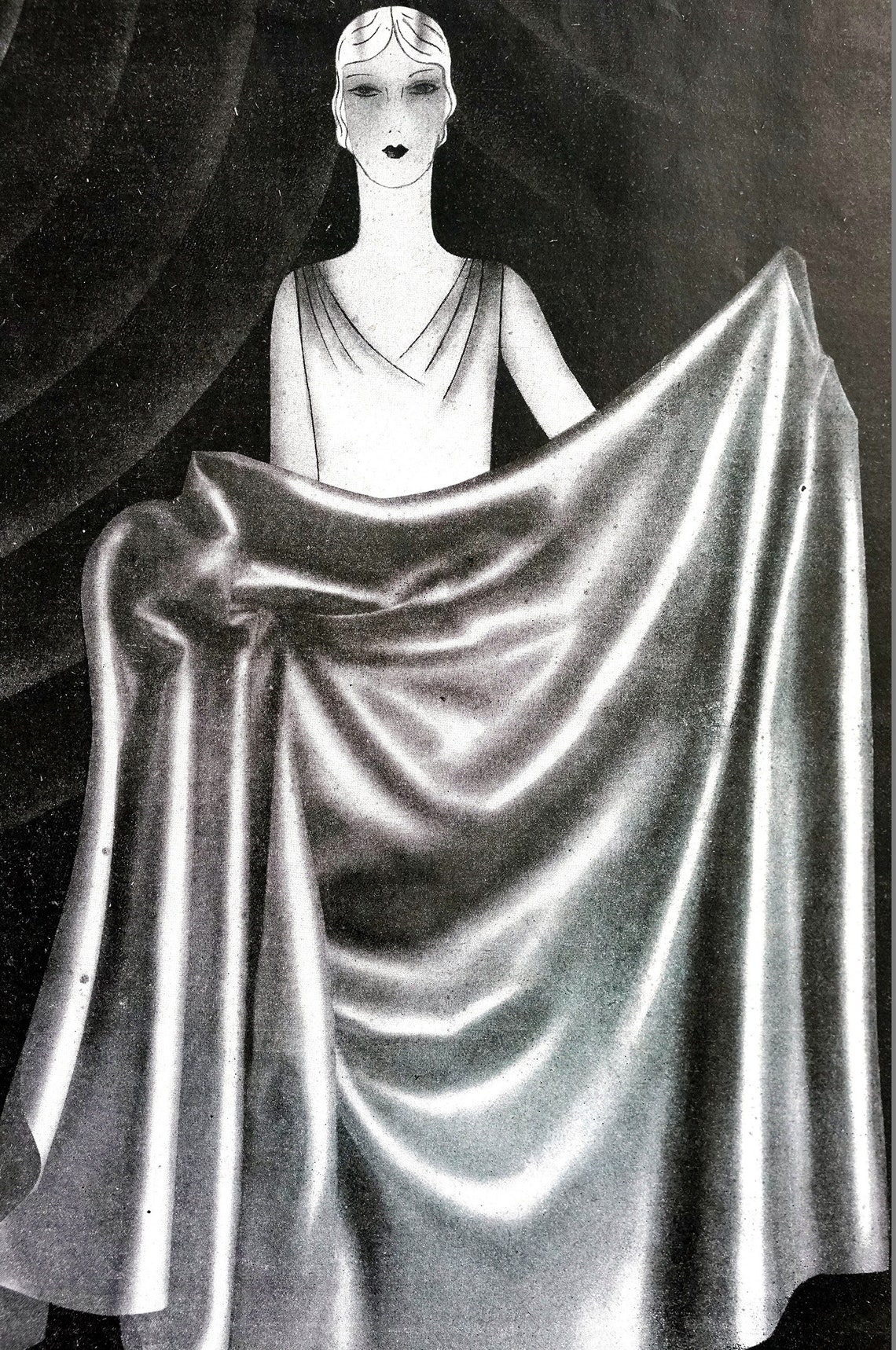 French Natural Silk Ad 1928 Le TISSUS SOIE NATURELLE Tailor | Etsy