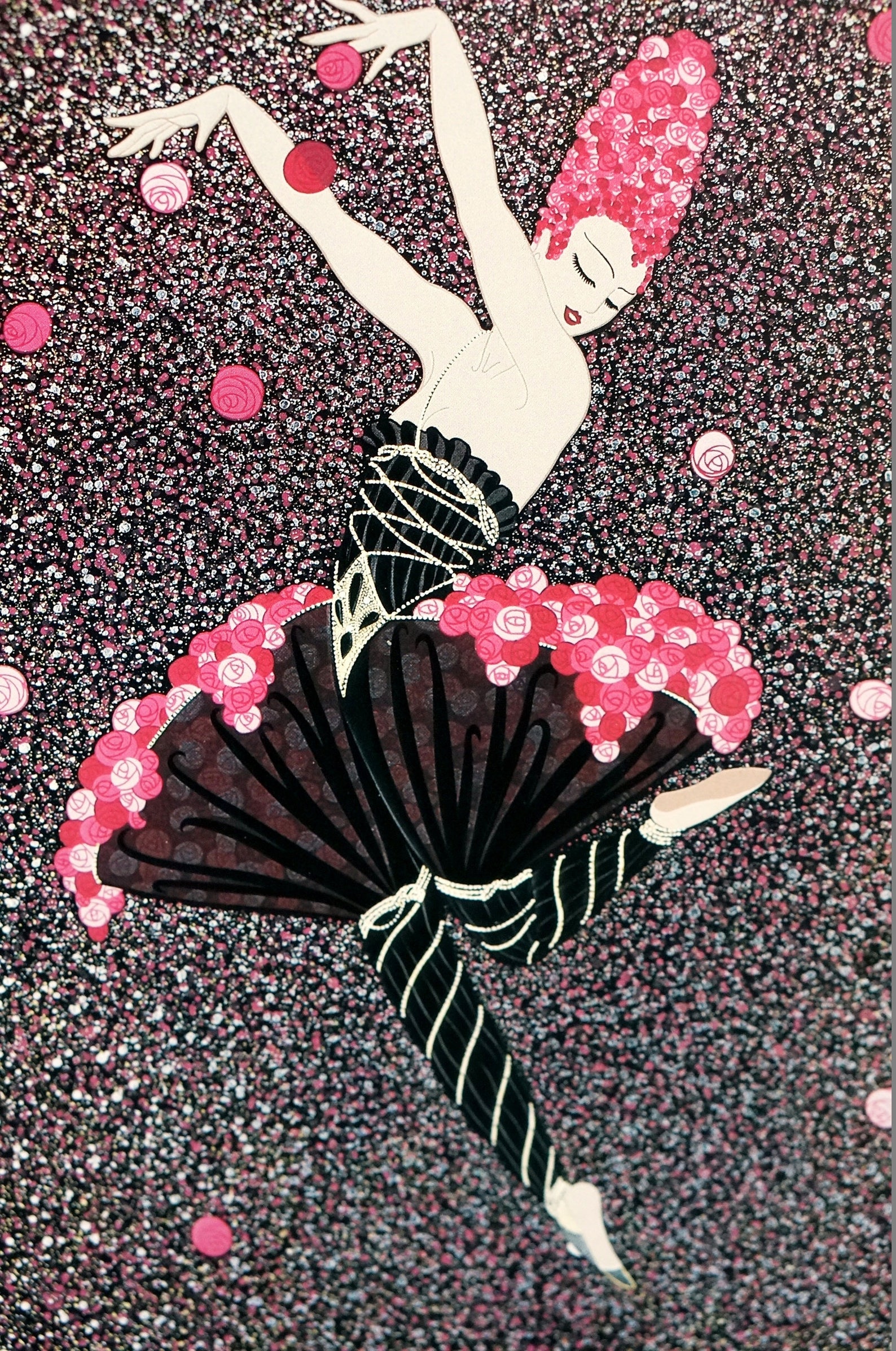 Erte Print 1987 ROSE DANCER BALLERINA Ballet Dancing Rose | Etsy