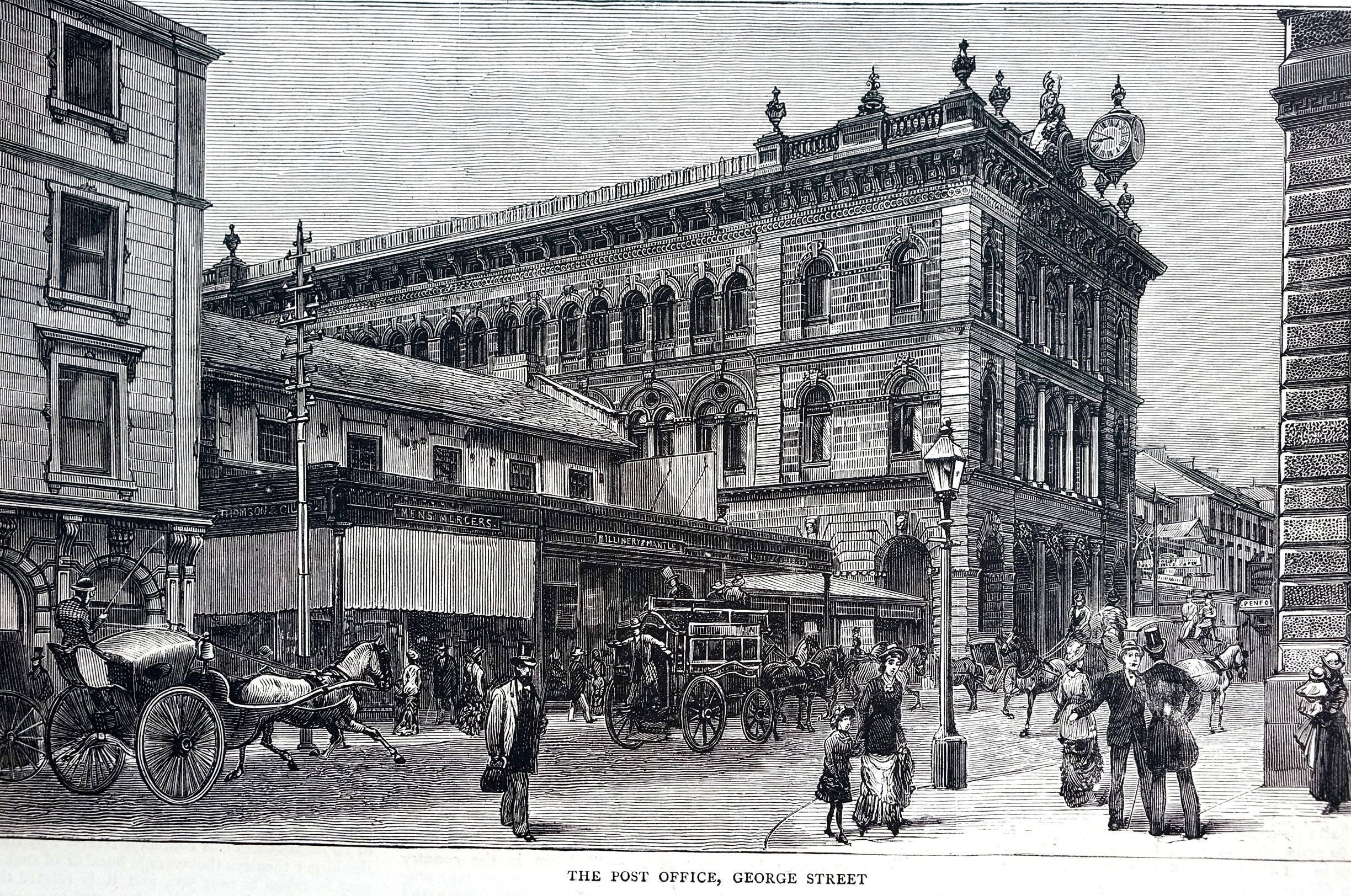 Sydney Australia 1880 GEORGE STREET POST Office South Head | Etsy