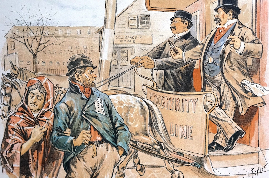 Street Car Strike 1889 STRIKERS Get Bad Deal SCABS Agitators Strike ...