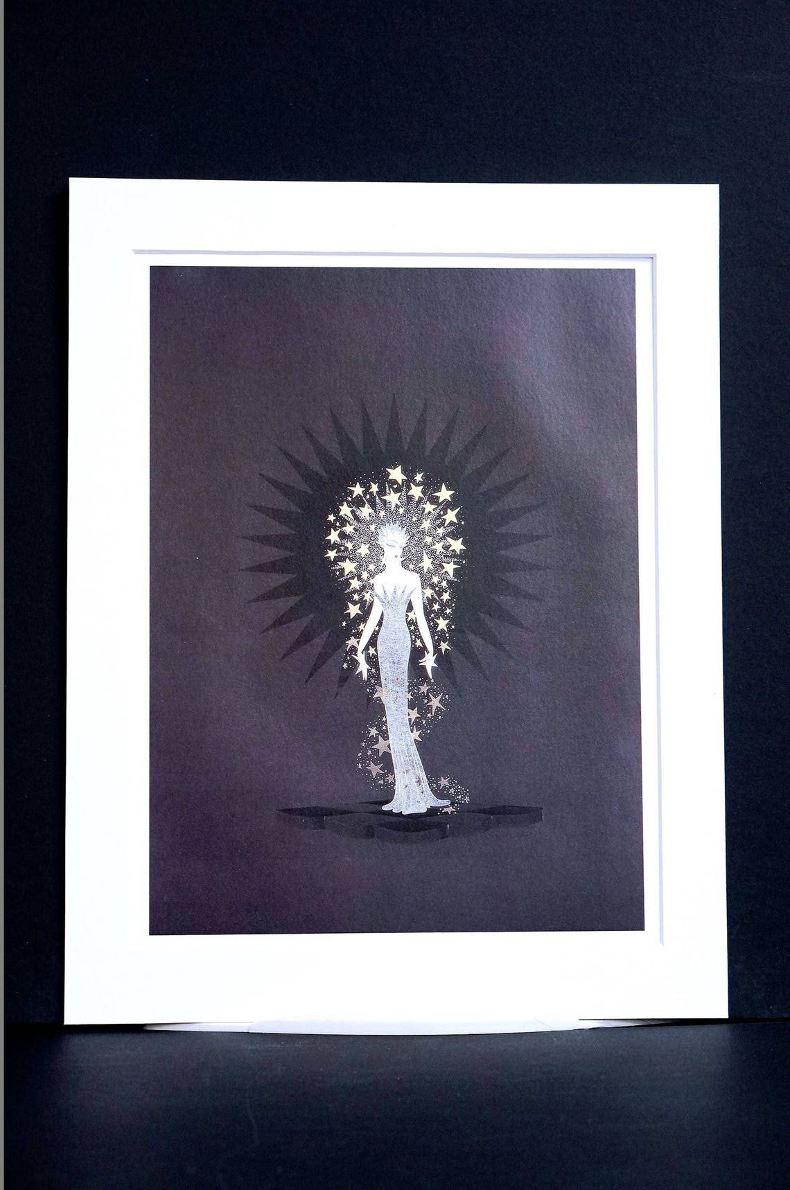Erte Matted Print 1987 STARSTRUCK STAR STRUCK Starry Night - Etsy