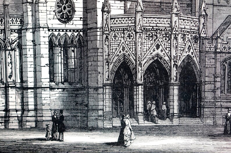 New Cathedral of TRURO 1880 ARCHITECT DESIGN Entrace to | Etsy