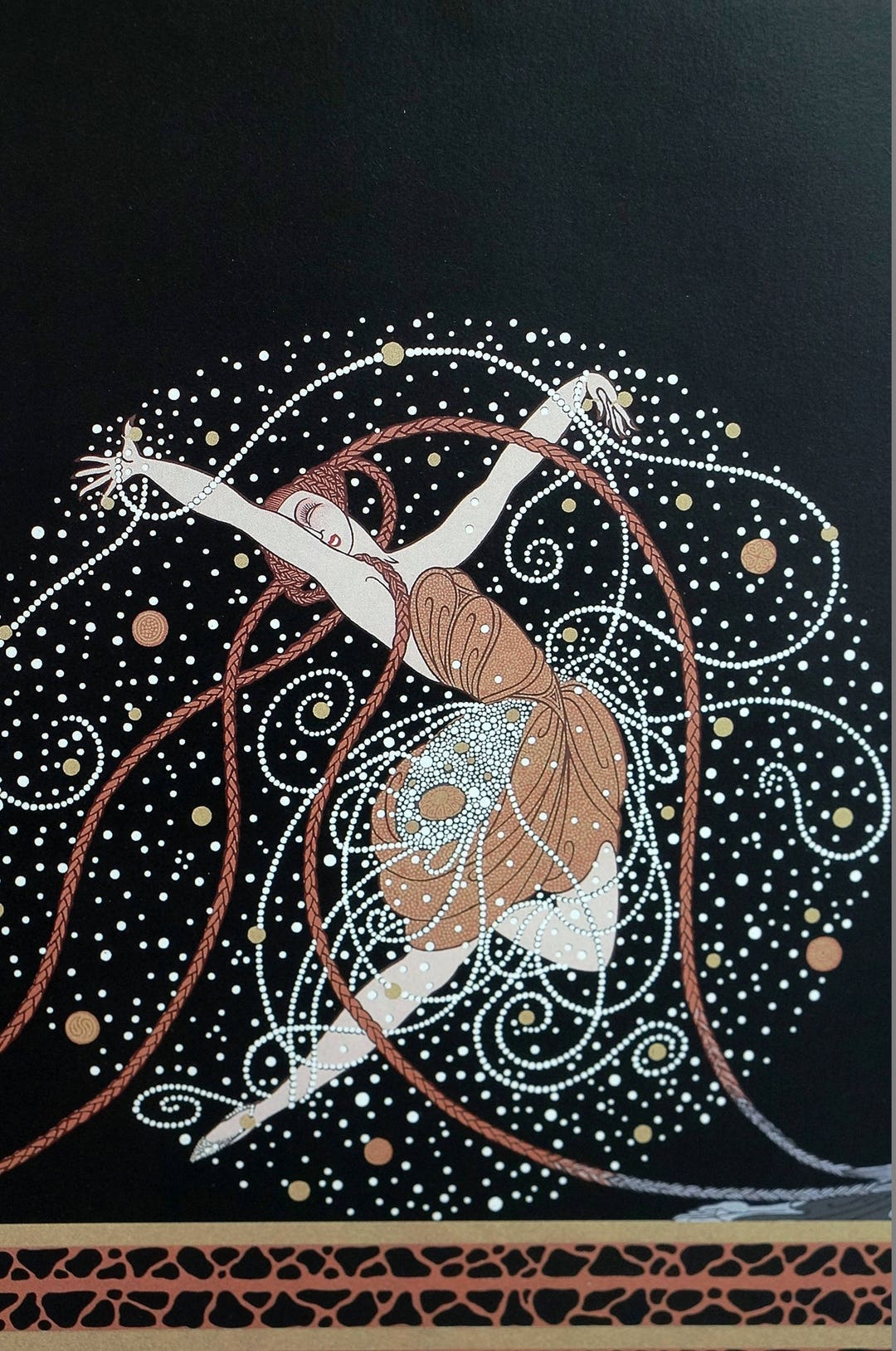 Erte Matted Print 1987 BALLET DANCER ONDEE Rain Shower Ballerina ...