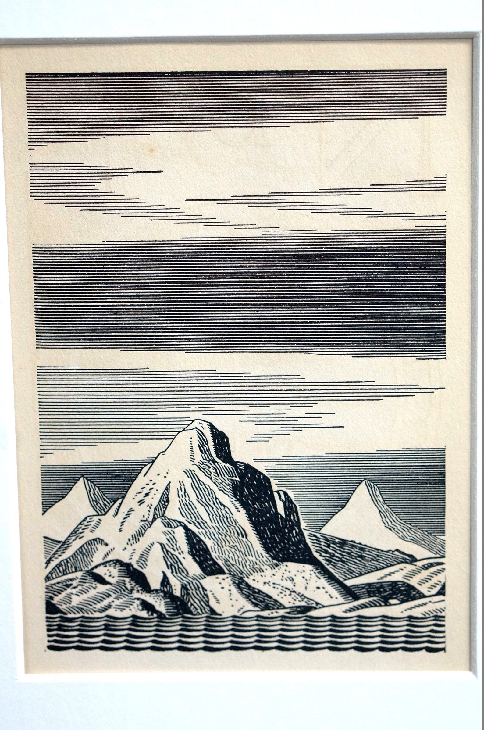 Rockwell Kent 1930 MOUNTAINS ROCKS at SEA Seascape Mountain View ...