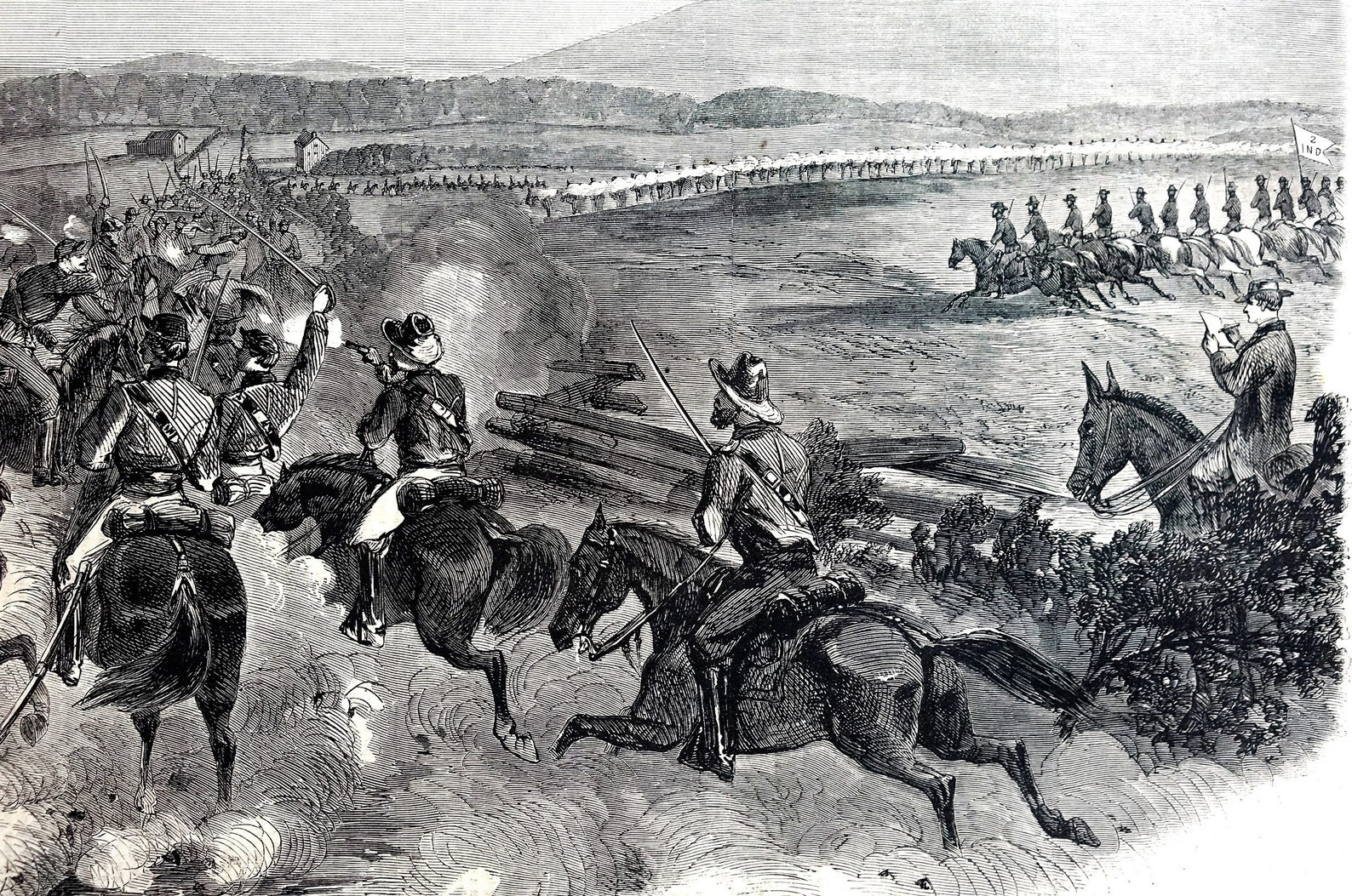 Cumberland Army 1863 1st WISCONSIN 2nd INDIANA CAVALRY Charge | Etsy