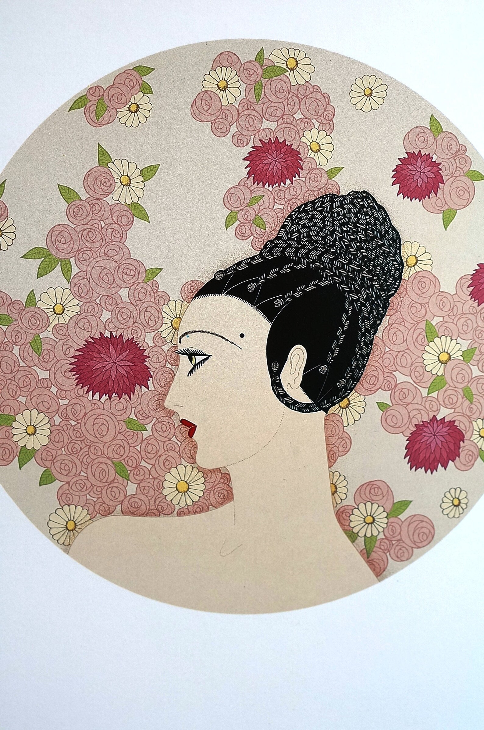 Erte Pair of Matted Art Deco Prints 1987 - ROSES and CARNATIONS ...