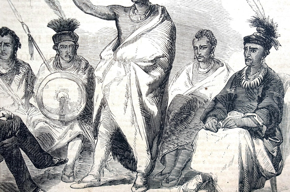 Kaw Indians of Kanzas 1857 INDIANS Visit Washington US | Etsy