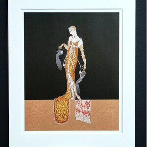 Erte Matted Print 1987 JULIET in LEOPARD CAT Animal Print Gown With ...