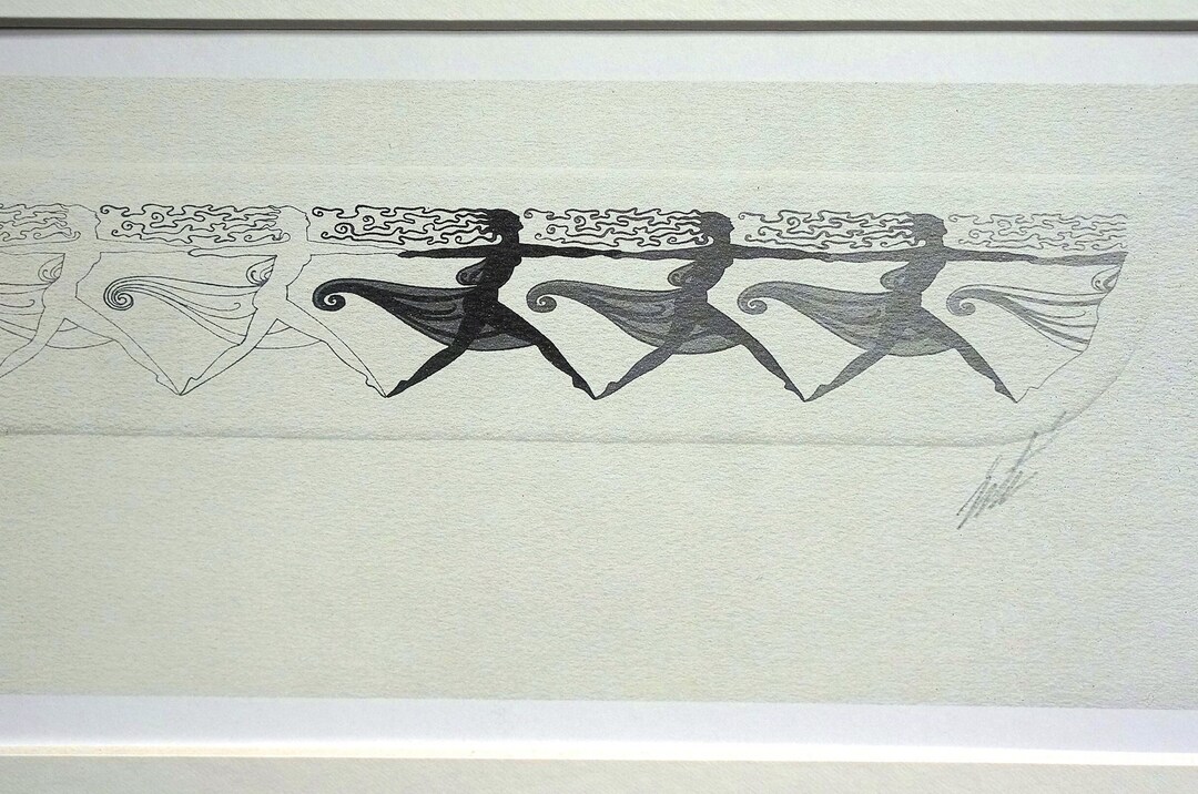 Erte Matted Print 1982 - BALLERINAS Ballet DANCERS DANCING Tanzerinnen ...