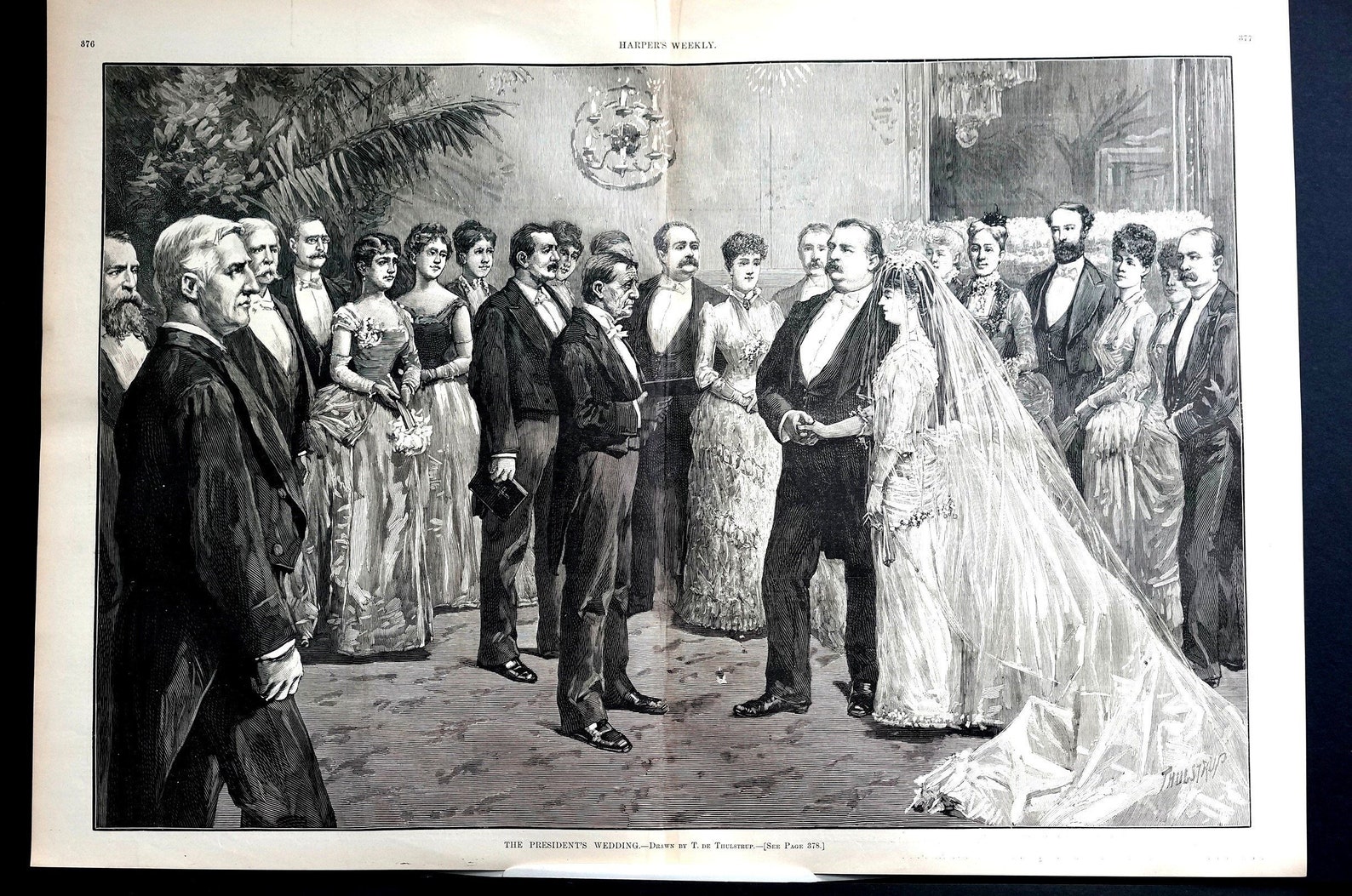President Grover CLEVELAND WEDDING MARRIAGE 1886 Francis - Etsy