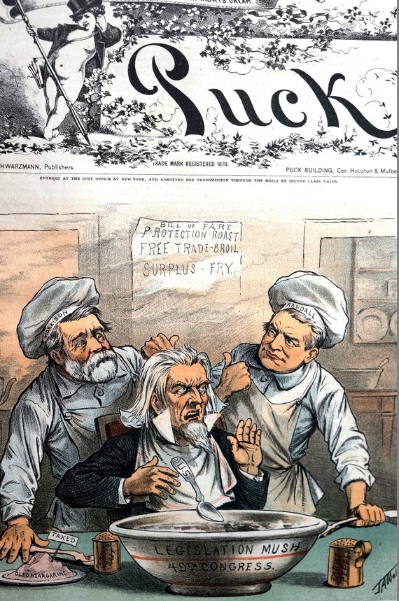 Political Cooks in Kitchen 1886 UNCLE SAM Complaint CONGRESS - Etsy