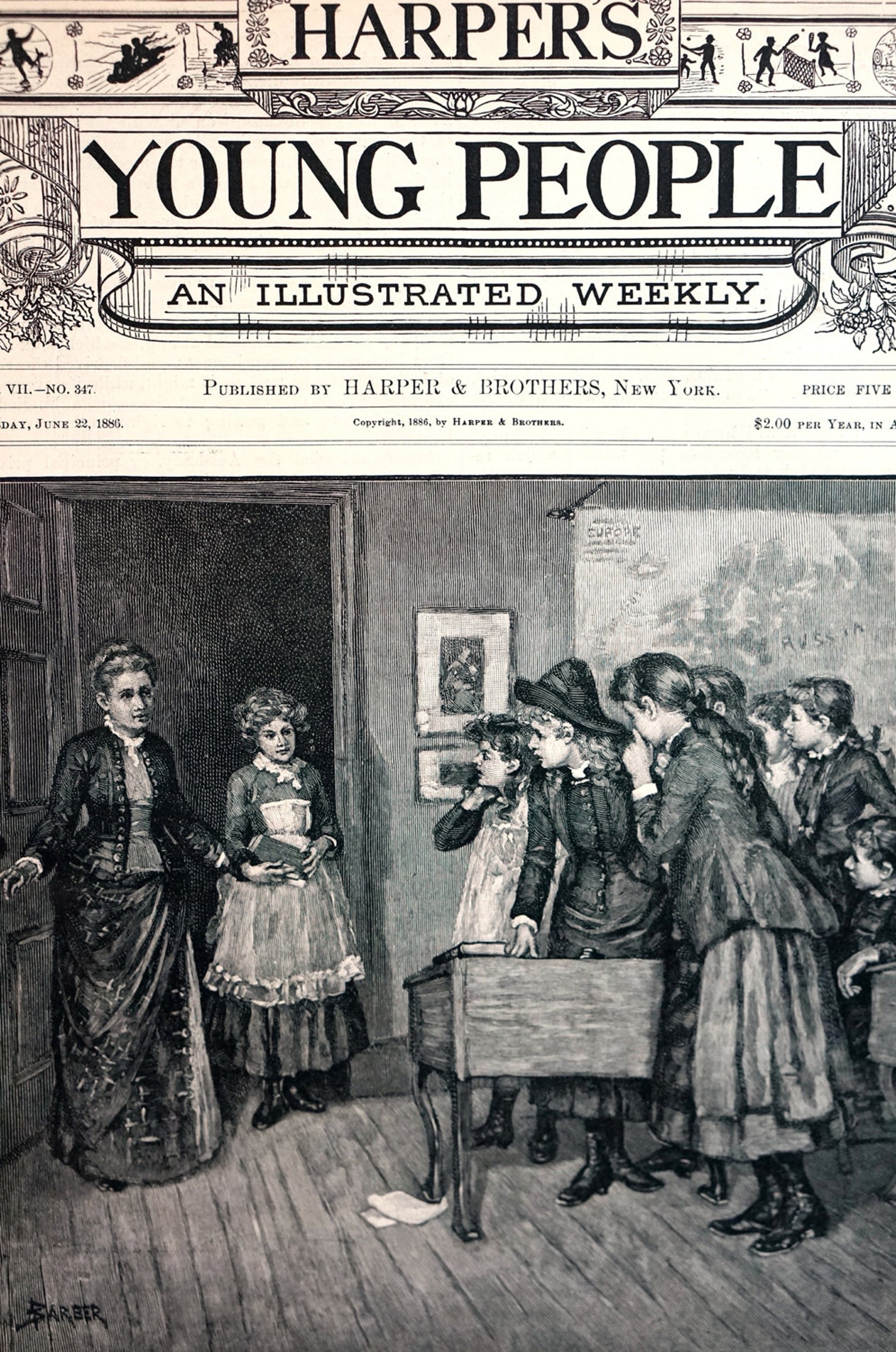 Alice Barber 1886 NEW PUPIL STUDENT Old Victorian School House | Etsy