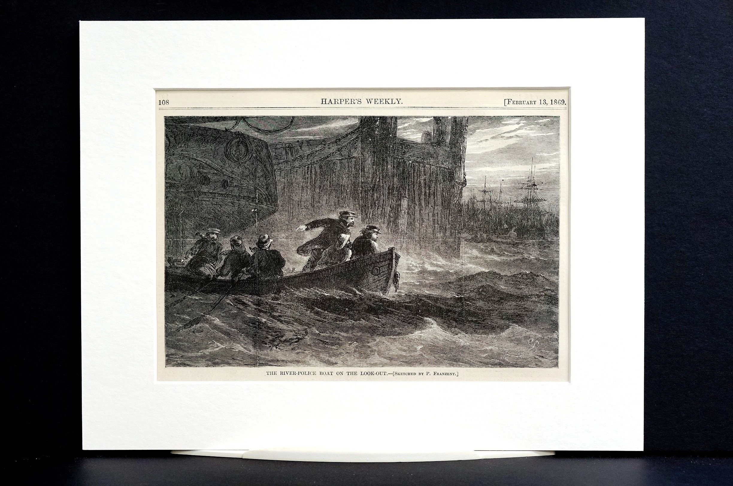 River Boat Police 1869 POLICEMEN RIVER-POLICE on Lookout - Etsy.de