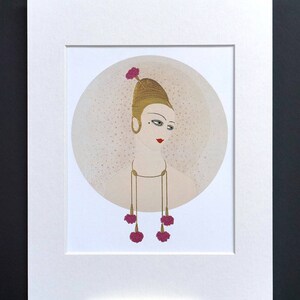Erte Pair of Matted Art Deco Prints 1987 - ROSES and CARNATIONS ...
