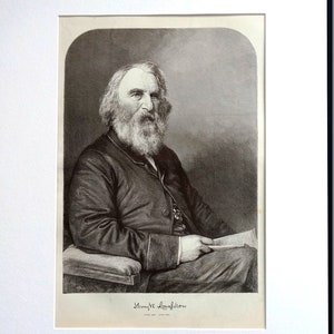 Henry W. Longfellow Portrait 1882 AMERICAN FIRESIDE POET Paul Revere ...