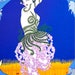 Erte Matted Print 1987 COMING of SPRING AUTUMN Season Bursting Flowers ...