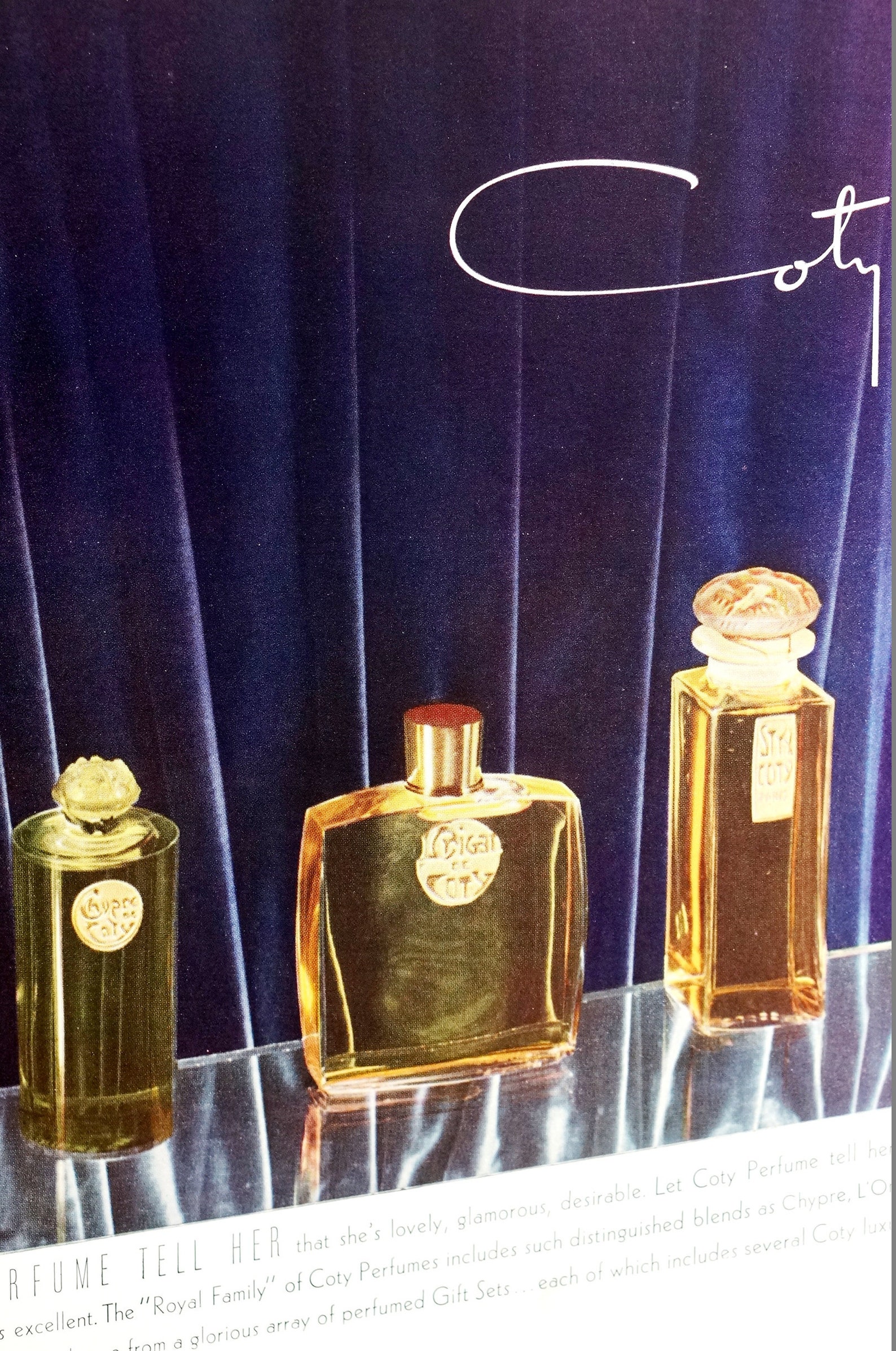 Coty Perfume Ad 1939 CHYPRE L'ORIGAN STYX Cosmetics - Etsy