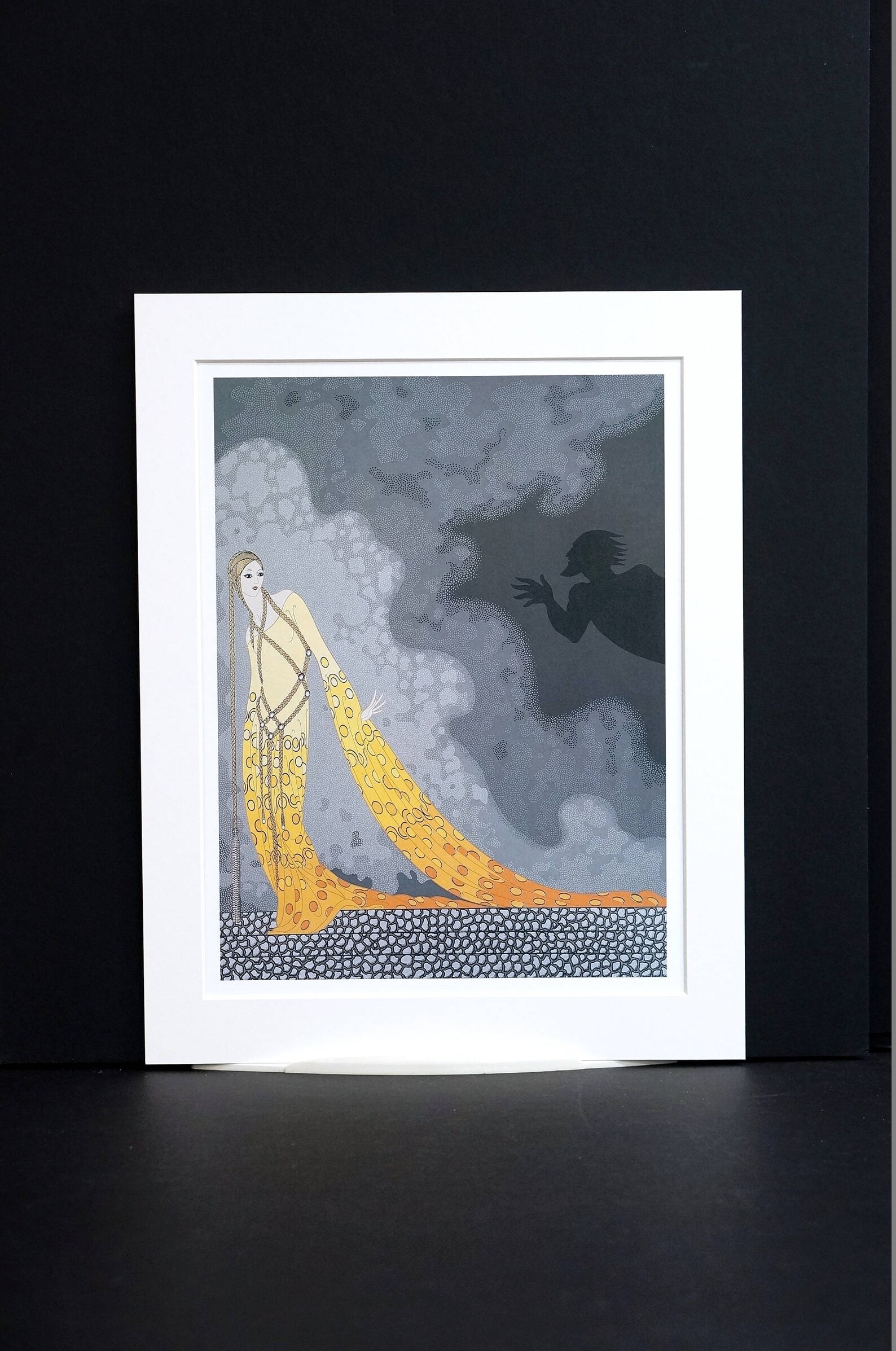 Erte Matted Print 1987 Princess MELISANDE and Prince GOLAUD Evil Shadow ...