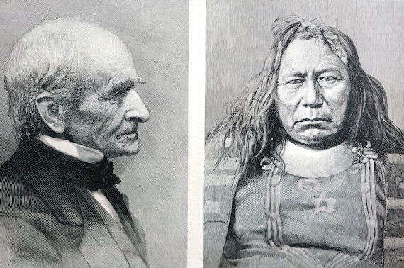 Portraits 1887 COLOROW Hostile Ute Indian Chief and ALVAN | Etsy