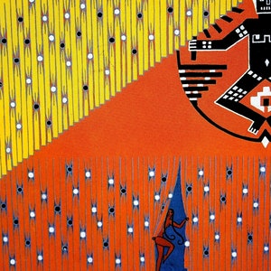 Erte Curtain INDIAN DAGGER DANCE 1989 Classic Erte Professionally ...