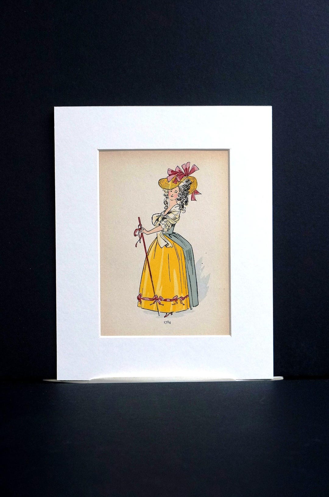 18th Century POCHOIR FASHION PLATE - Ladies Fashions 1775-1795 From La ...