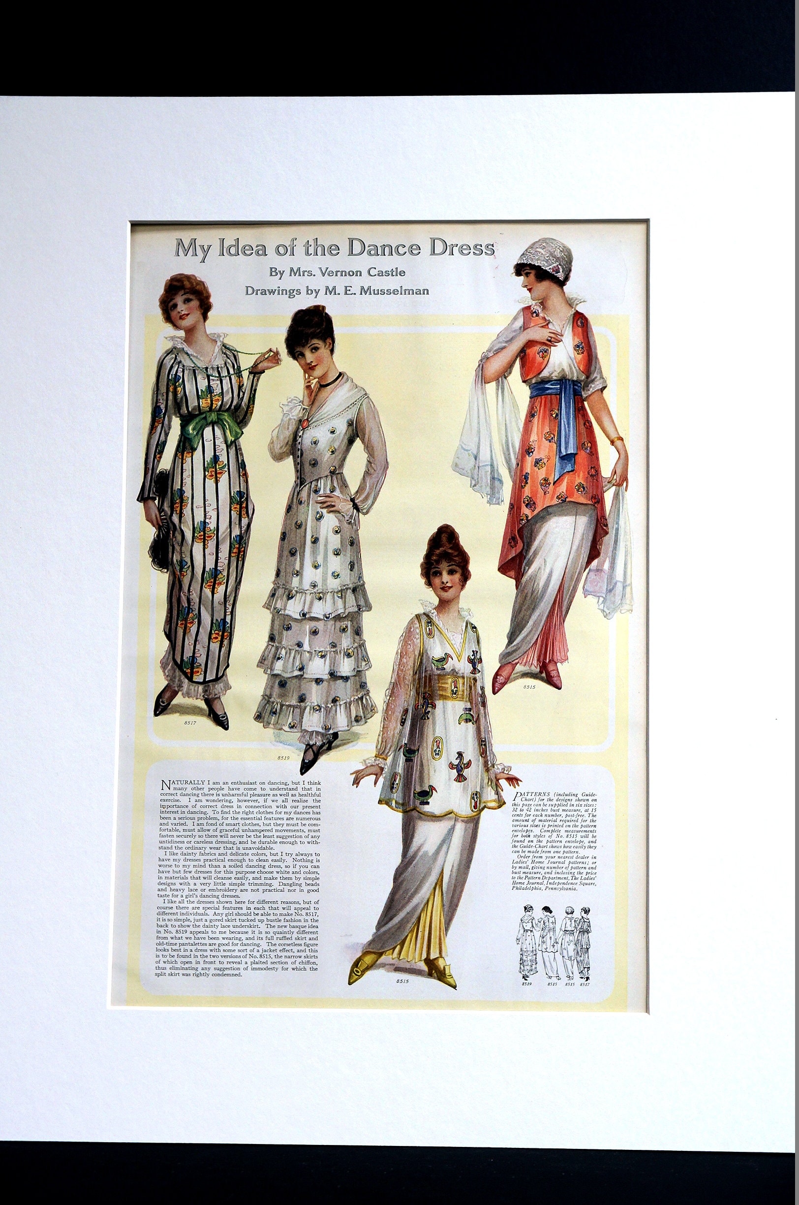 Edwardian Ladies Fashion 1914 DANCE DRESSES by Vernon Castle | Etsy ...