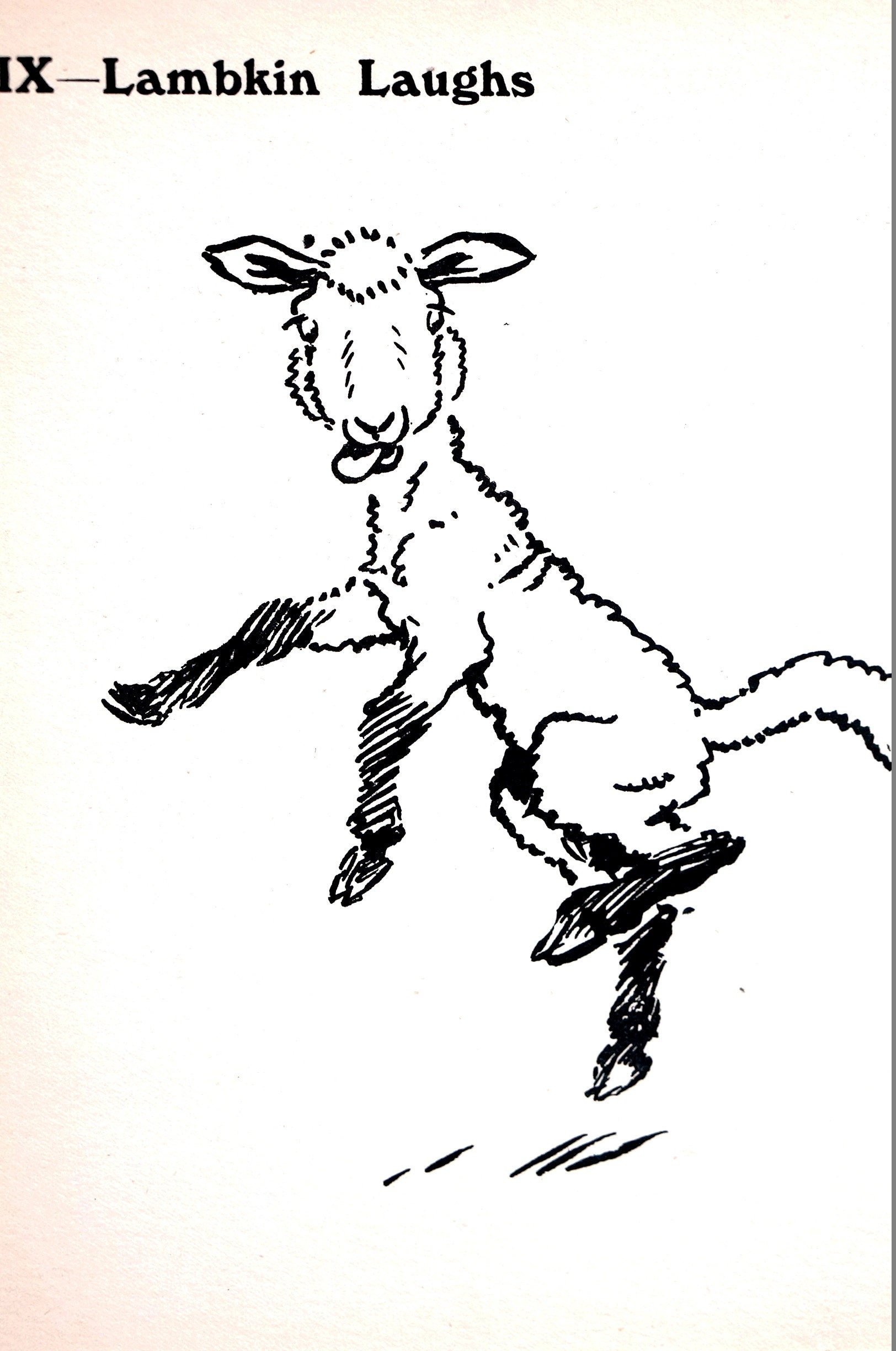 Prints Lithographs Baby Lamb LAMBKIN LAUGHS Professionally Matted ...