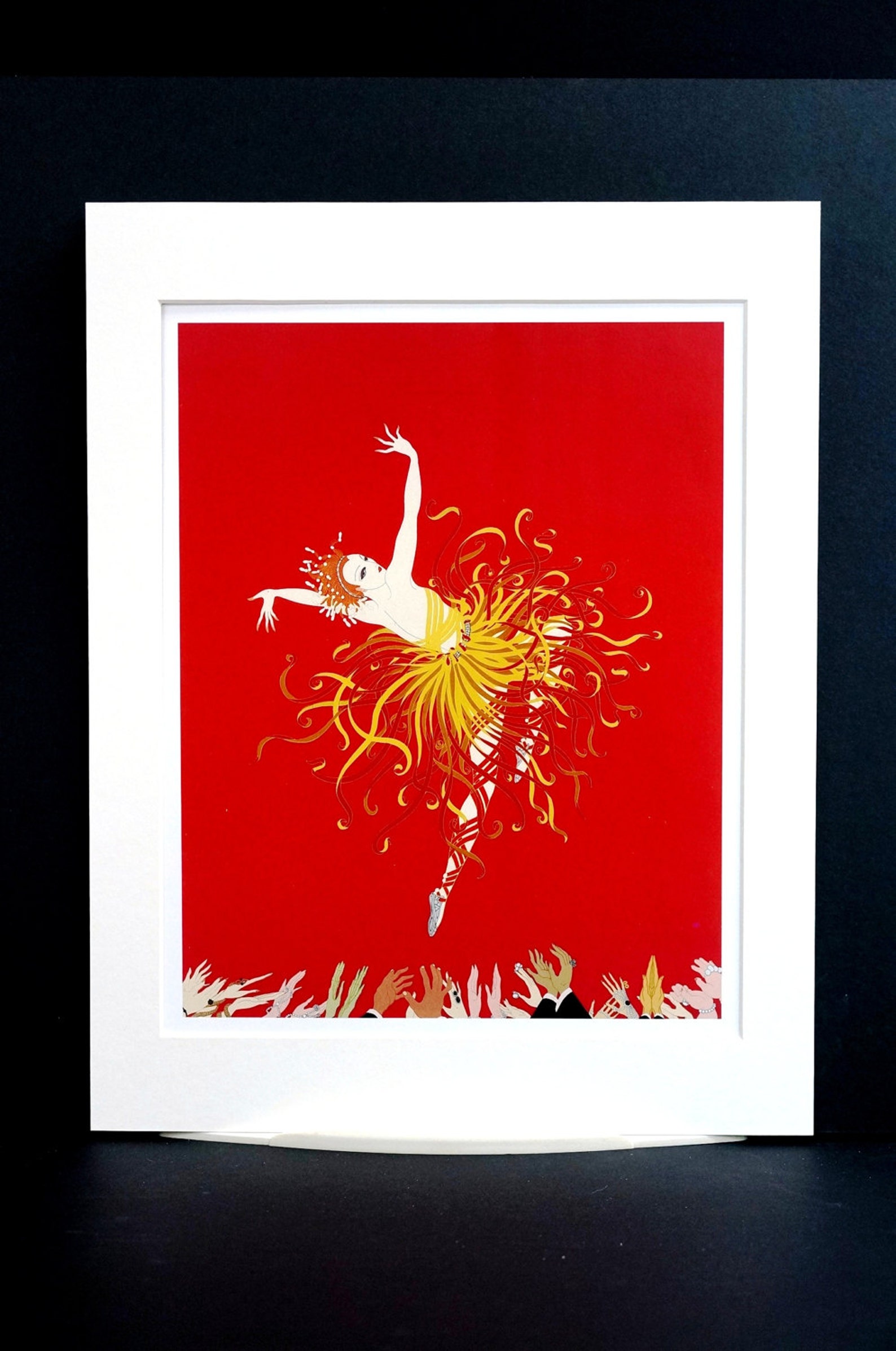 Erte Matted Print 1982 - Audience APPLAUSE - BALLET DANCER Theater ...