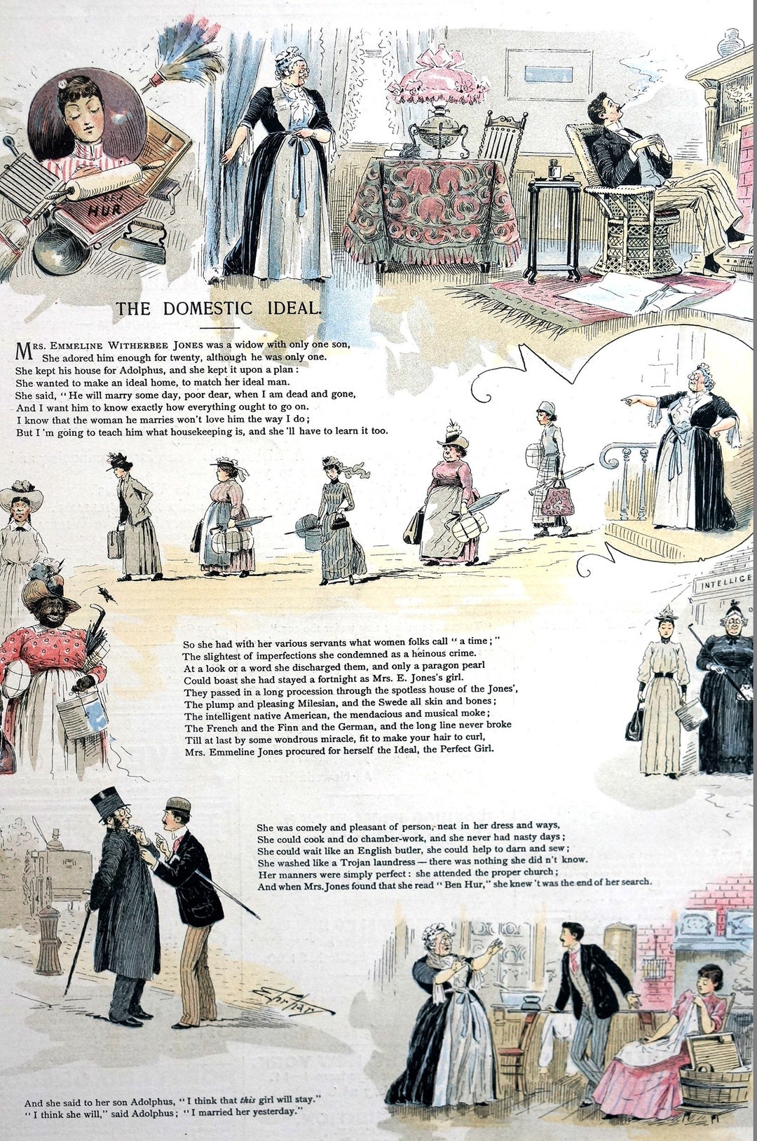 Perfect Victorian Maid Housekeeper 1891 NEAT SEWS SMART Attend - Etsy