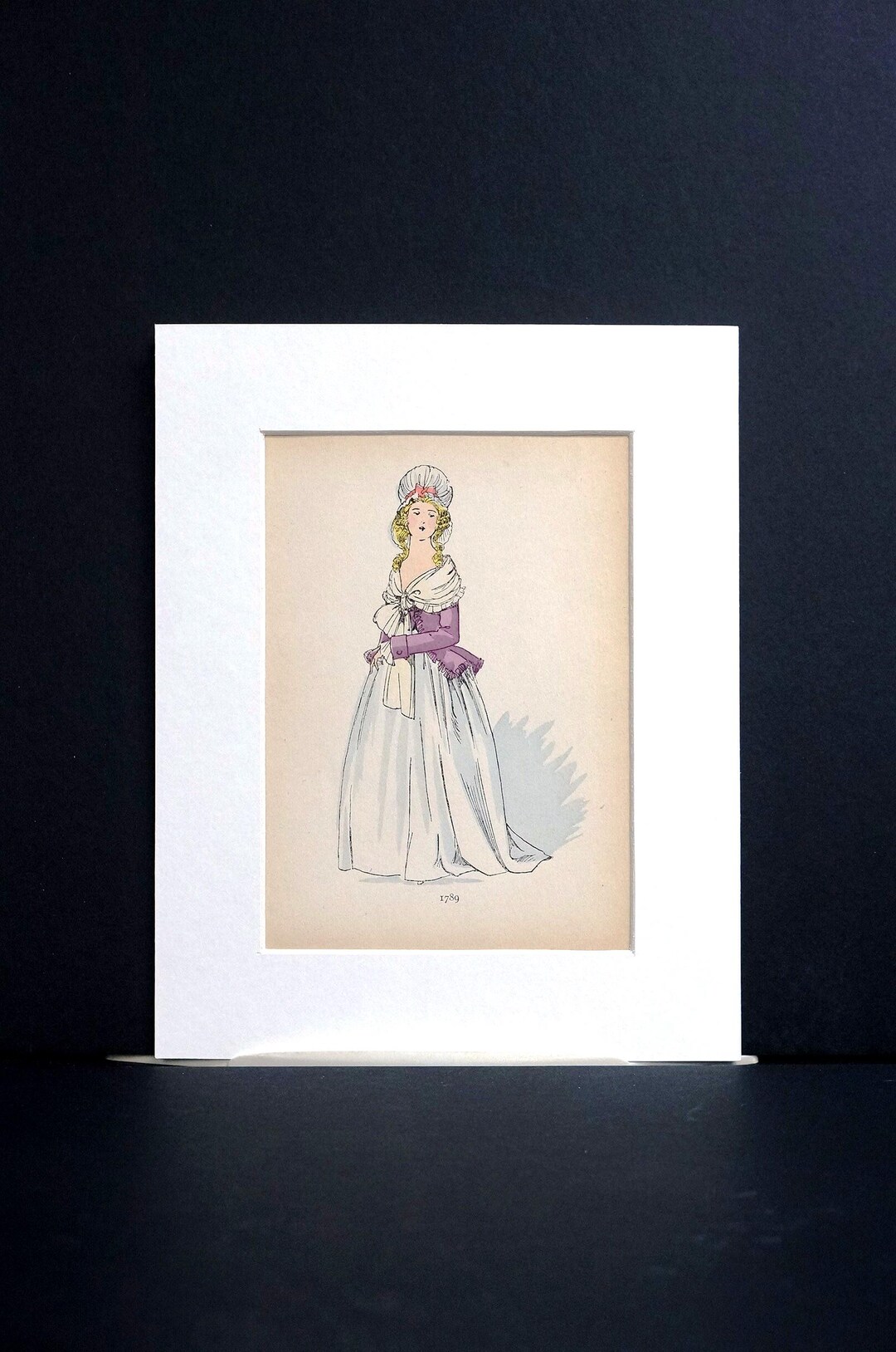 18th Century POCHOIR FASHION PLATE - Ladies Fashions 1775-1795 From La ...
