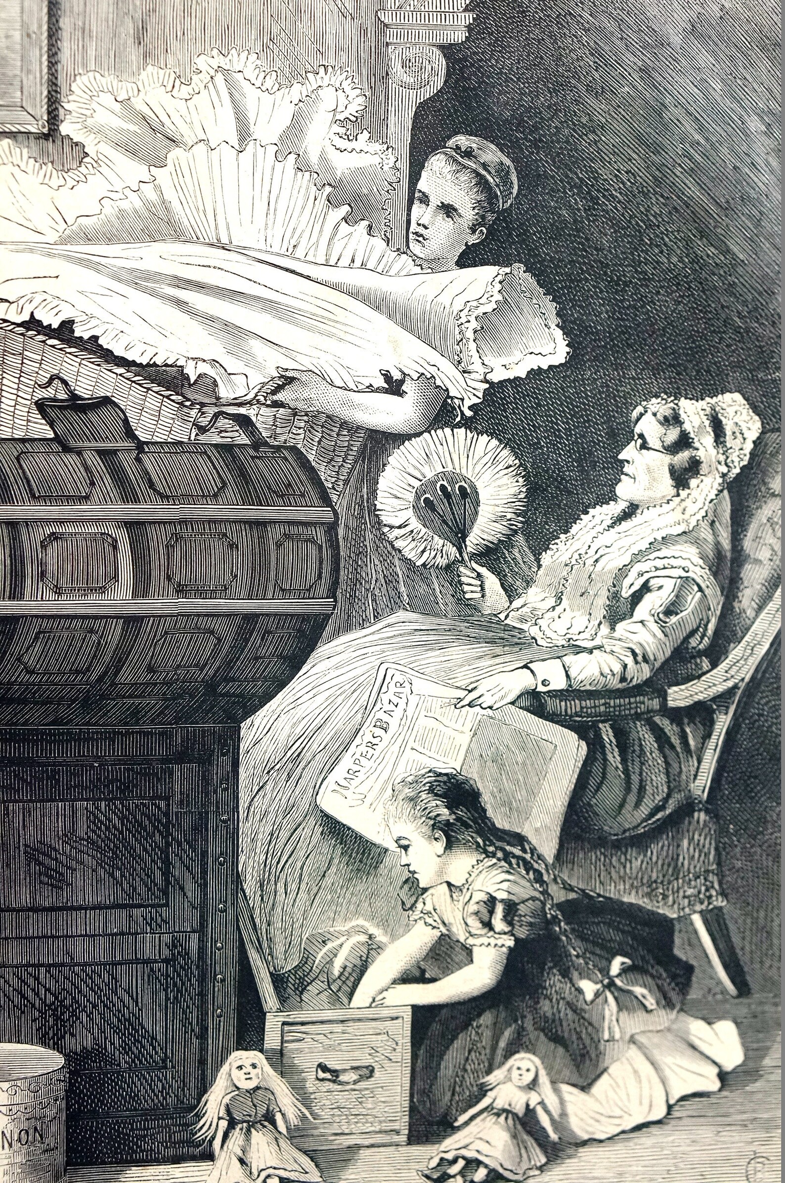 Victorian Vacation 1869 LADIES PACKING for COUNTRY Children Ladies ...