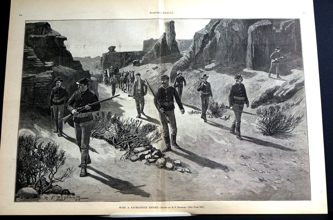 Army Paymaster Escort 1887 MILITARY SOLDIER'S Protection - Etsy