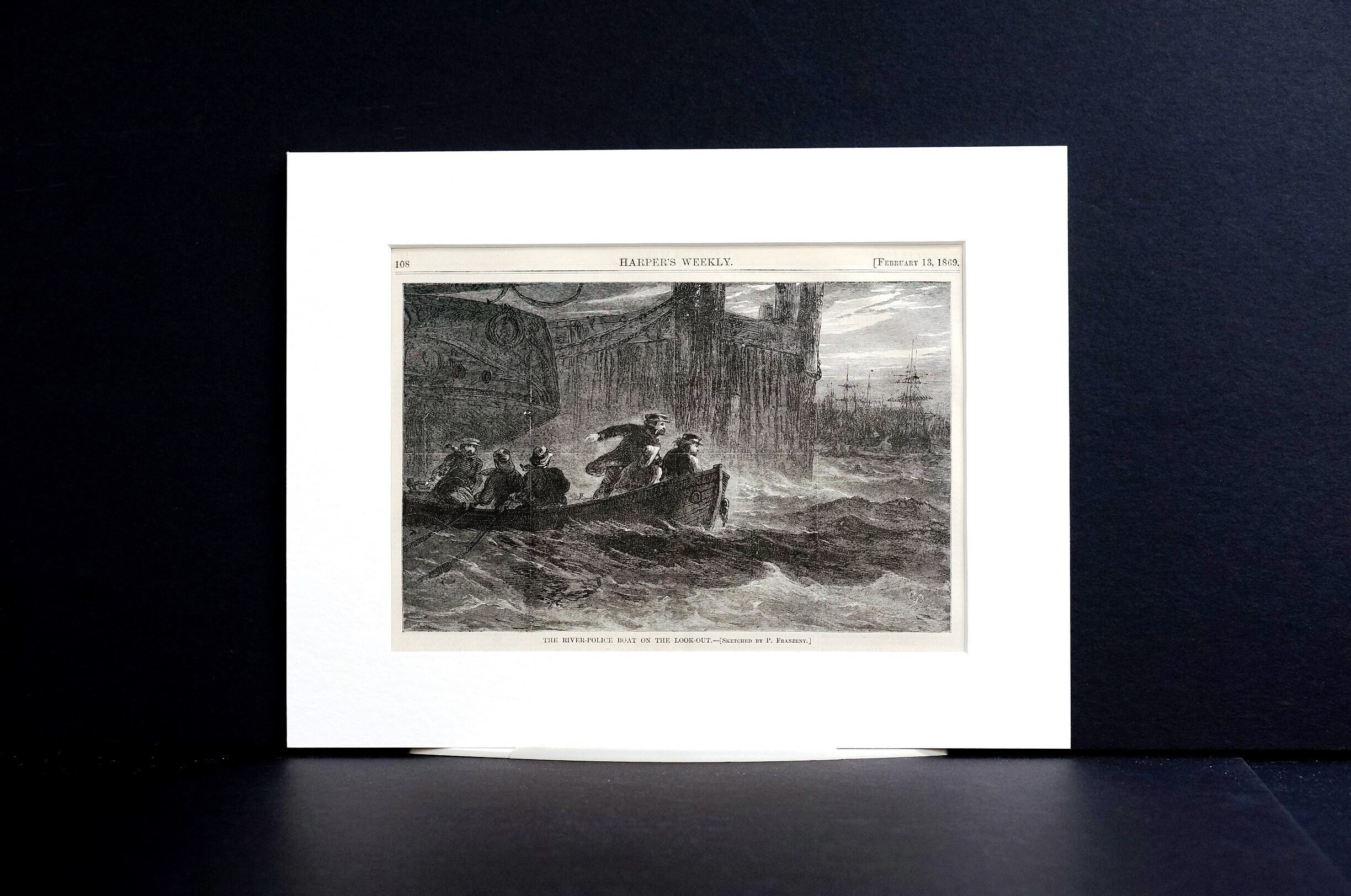 River Boat Police 1869 POLICEMEN RIVER-POLICE on Lookout - Etsy.de