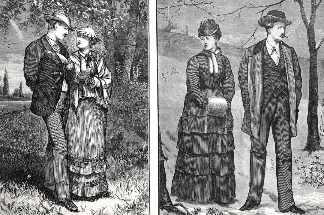 Victorian Romance and Marriage 1873 YOUNG MEN and WOMEN Wooing Dating ...