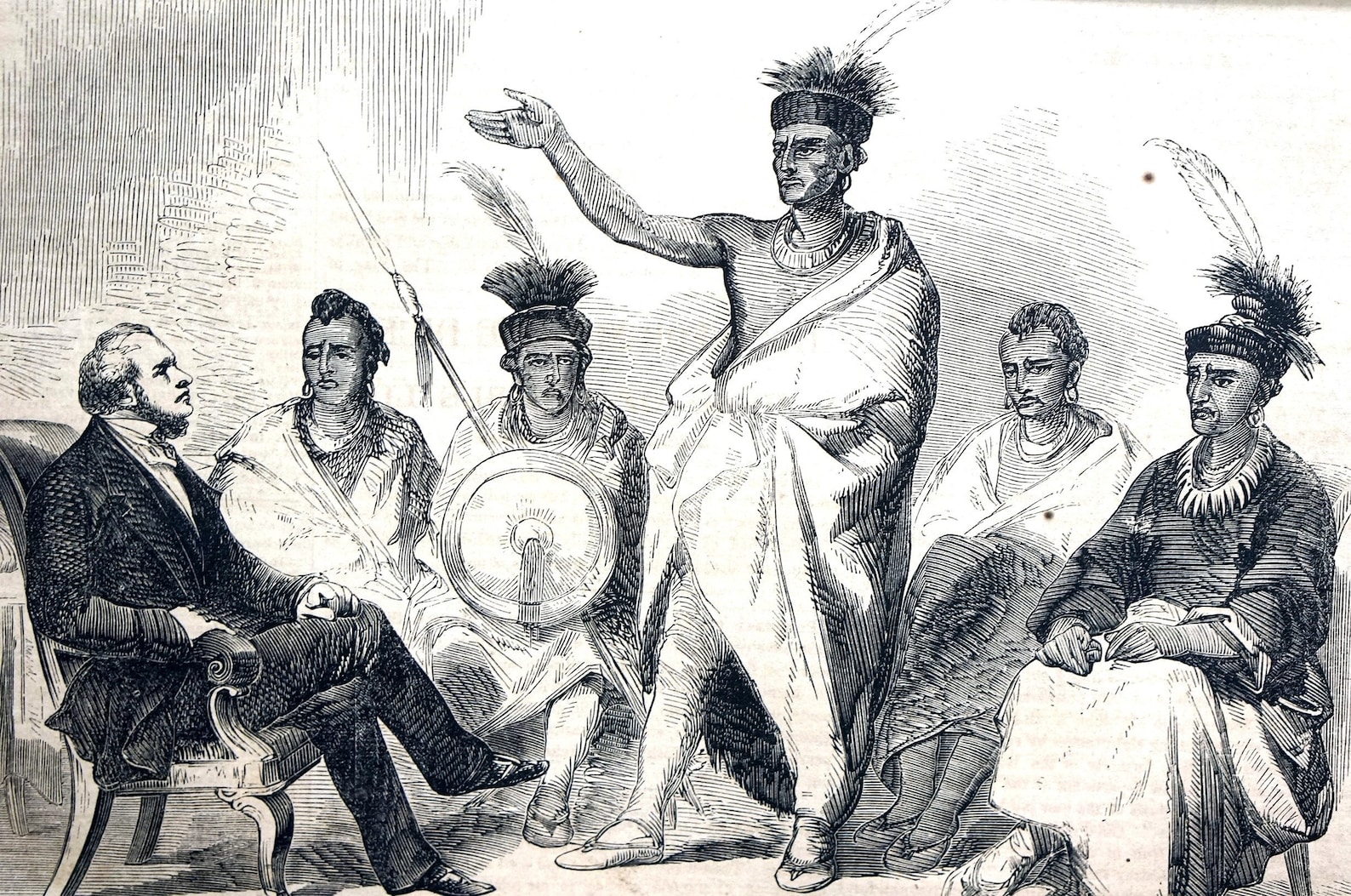 Kaw Indians of Kanzas 1857 INDIANS Visit Washington US | Etsy