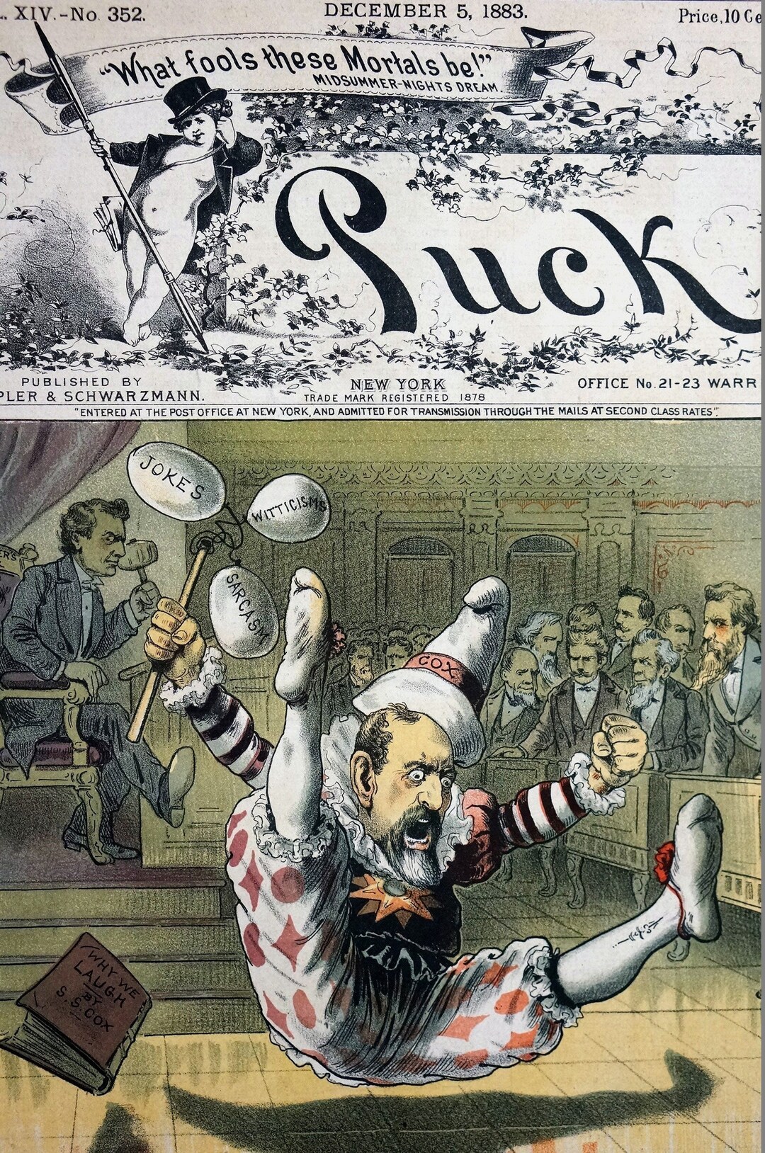 Samuel Cox as Court Jester 1883 MISSED the SPEAKERS CHAIR Has the Floor ...