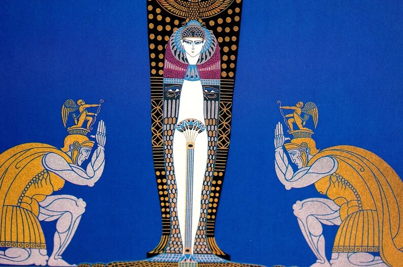 Erte Print 1987 CLEOPATRA CLEOPATRE EGYPTIAN Princess Warriors - Etsy