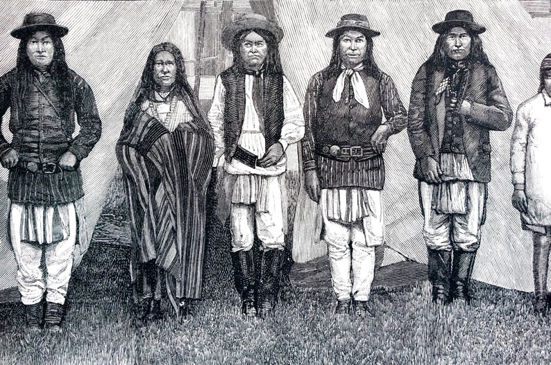 San Antonio Texas APACHE INDIANS SQUAWS Captive Apaches 1886 - Etsy